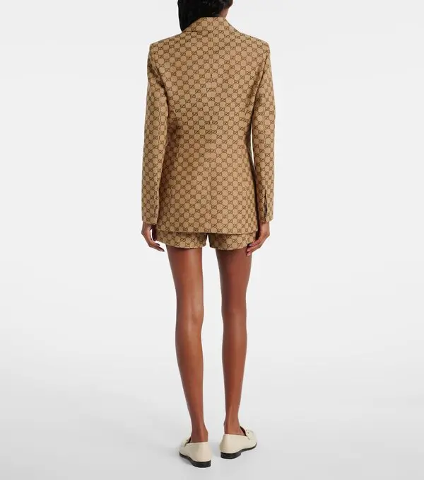 Gucci Cotton-blend Gg Jacquard Blazer