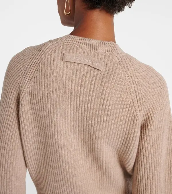 Victoria Beckham Ribbed-knit Wool And Cashmere Cardigan