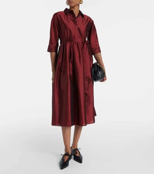 Max Mara Perry Satin Midi Dress