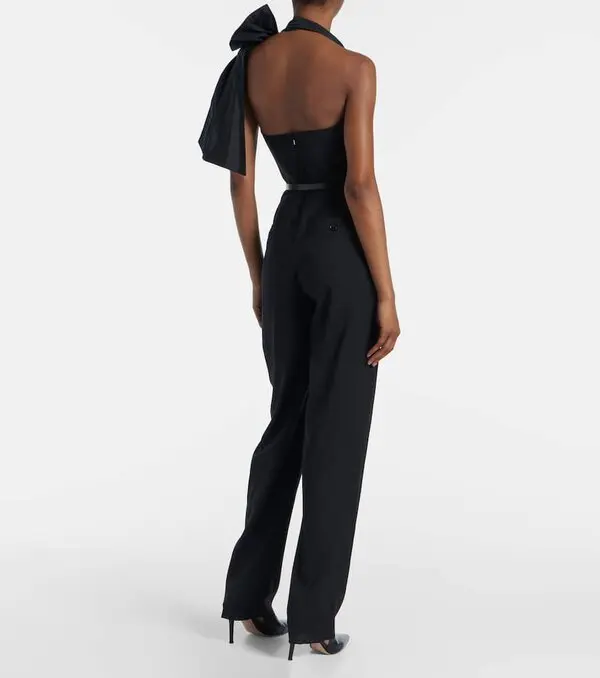 Max Mara Asymmetric Virgin Wool Jumpsuit