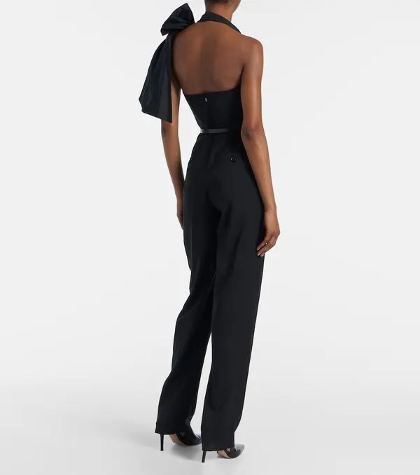 Max Mara Asymmetric Virgin Wool Jumpsuit