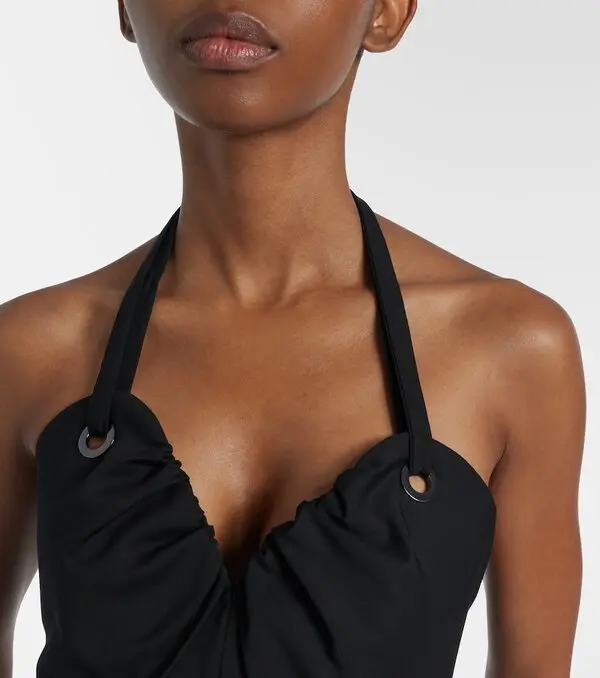 Max Mara Asymmetric Virgin Wool Jumpsuit