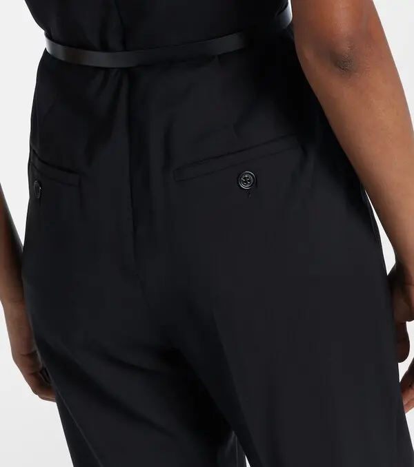 Max Mara Asymmetric Virgin Wool Jumpsuit