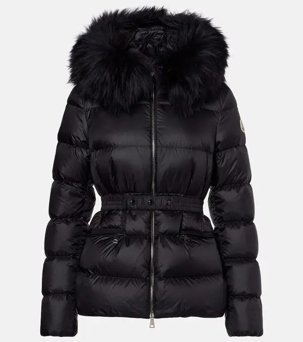 Moncler Boed Shearling-trimmed Down Jacket - Black