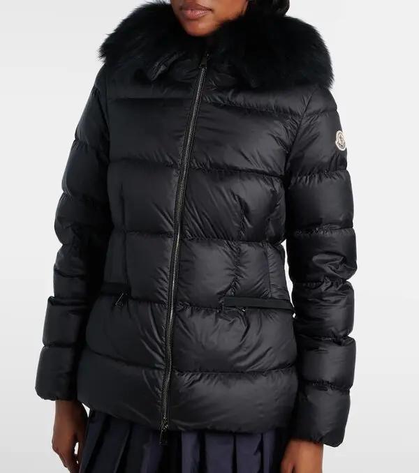 Moncler Boed Shearling-trimmed Down Jacket - Black