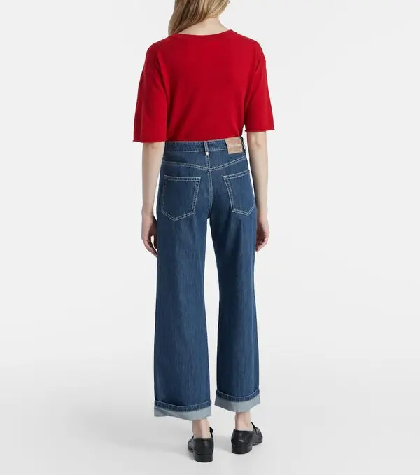 Max Mara Eles Mid-rise Wide-leg Jeans