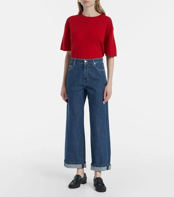 Max Mara Eles Mid-rise Wide-leg Jeans