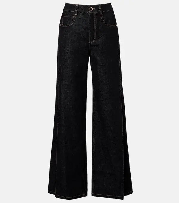 Brunello Cucinelli Wide-leg Jeans - Black