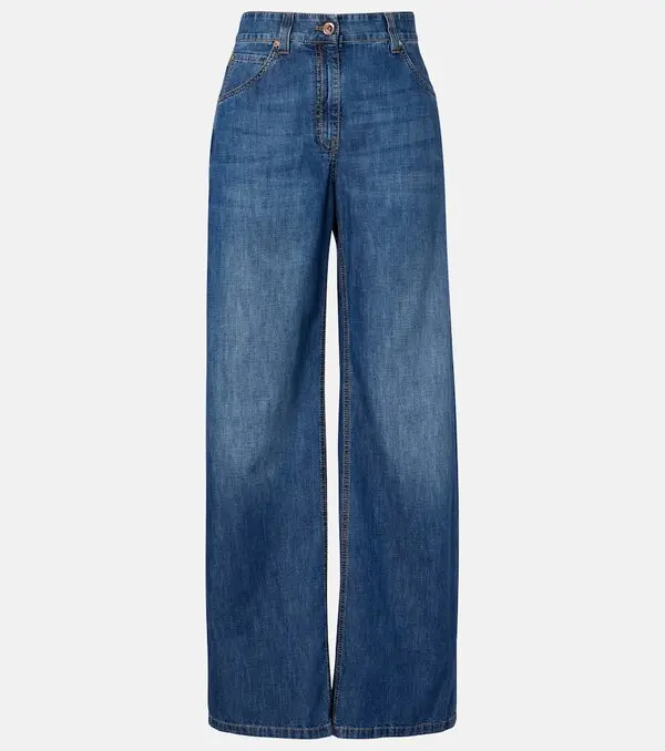 Brunello Cucinelli Wide-leg Jeans - Blue