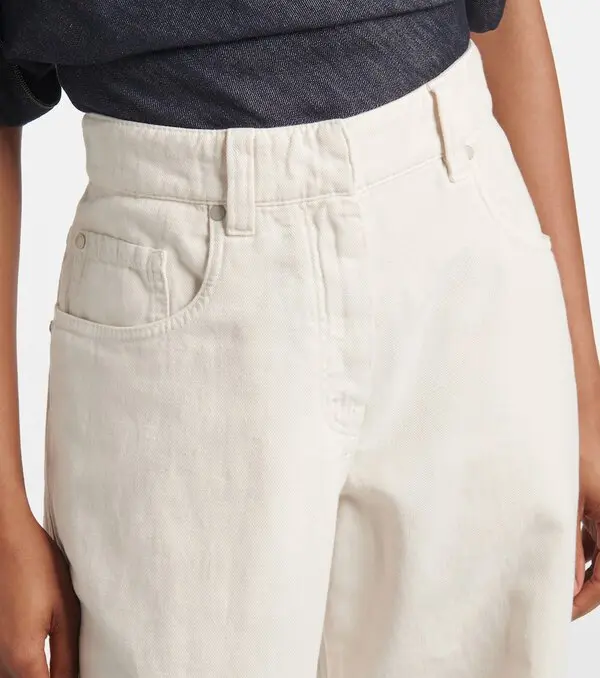 Brunello Cucinelli Wide-leg Jeans - White