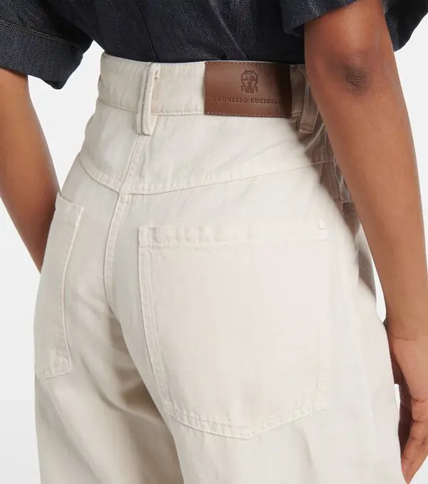 Brunello Cucinelli Wide-leg Jeans - White
