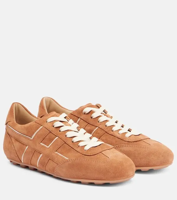 Hogan Olympia Suede Lace-up Sneakers - Brown