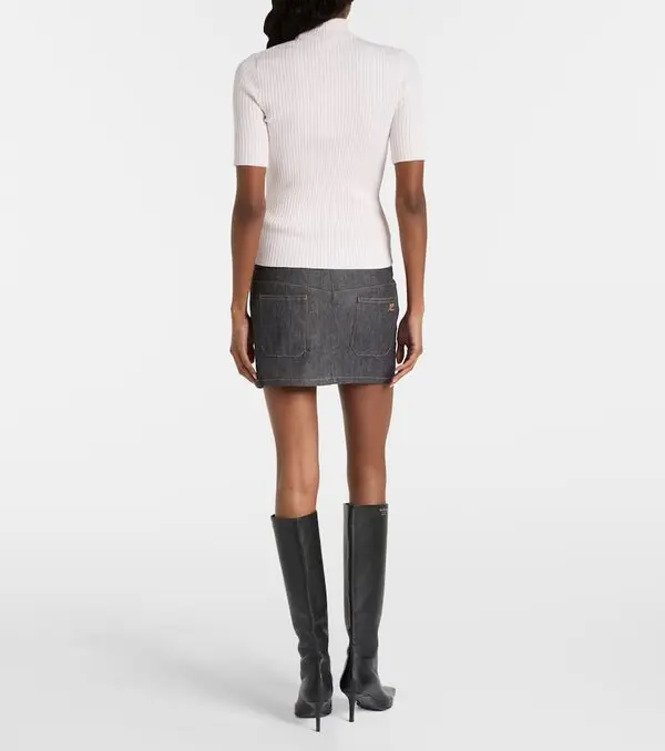 COURREGES Reedition Ribbed-knit Top
