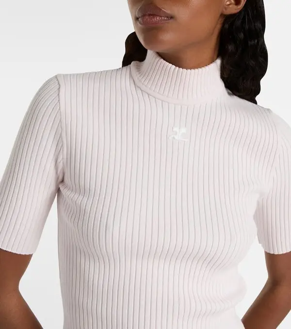 COURREGES Reedition Ribbed-knit Top