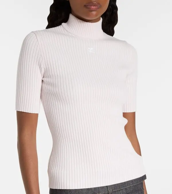 COURREGES Reedition Ribbed-knit Top