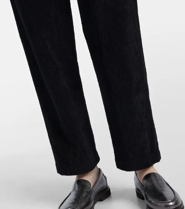 Brunello Cucinelli Cotton Corduroy Trousers - Black