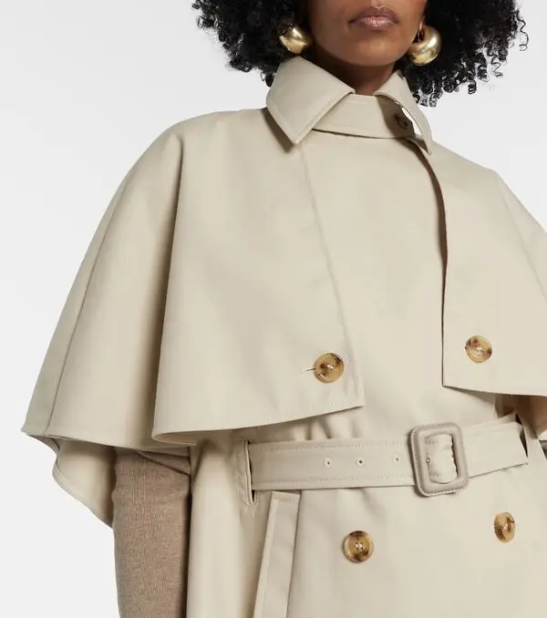 Max Mara Sigfrid Cropped Gabardine Trench Coat