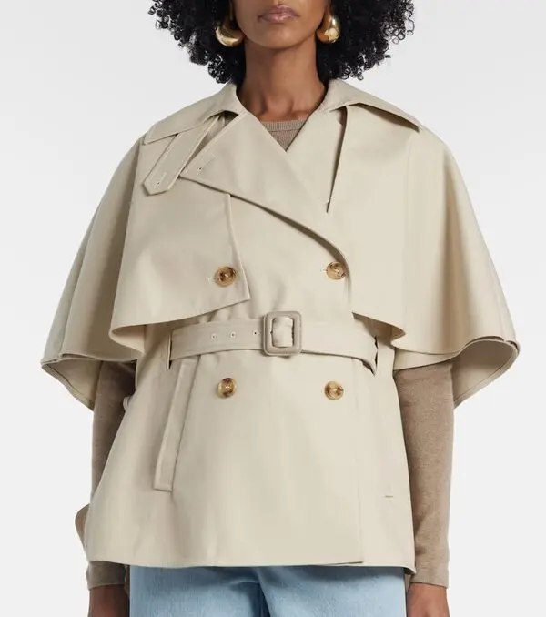 Max Mara Sigfrid Cropped Gabardine Trench Coat