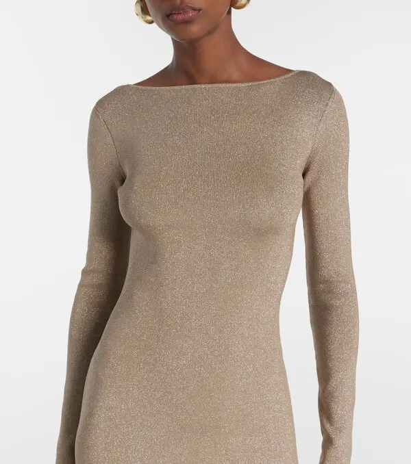 Max Mara Bracco Pen-back Maxi Dress - Beige