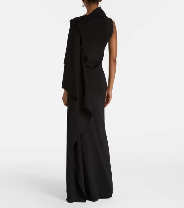 Sportmax Draped Asymmetric Maxi Dress