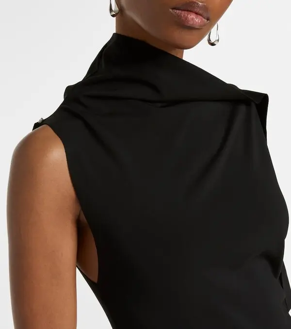 Sportmax Draped Asymmetric Maxi Dress