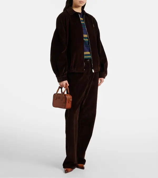 Miu Miu Arcadie Small Leather Tote Bag - Brown