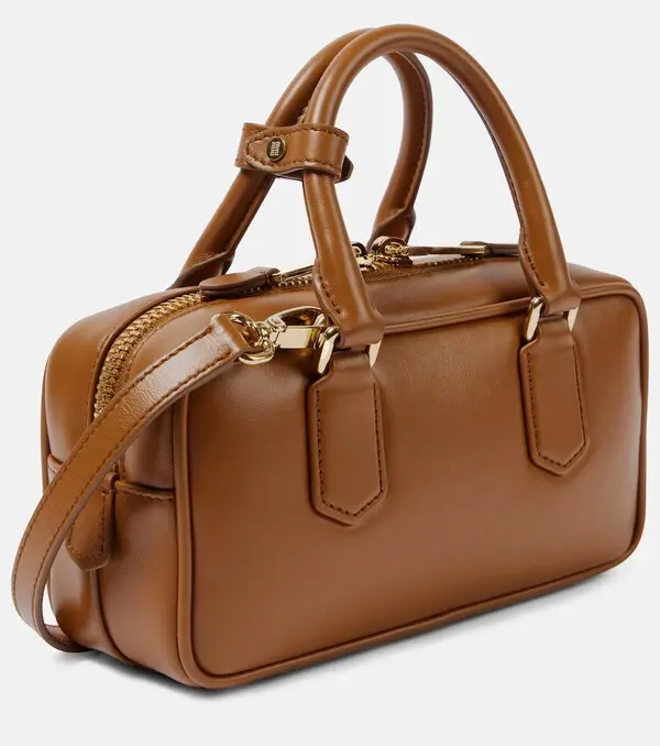 Miu Miu Arcadie Small Leather Tote Bag - Brown