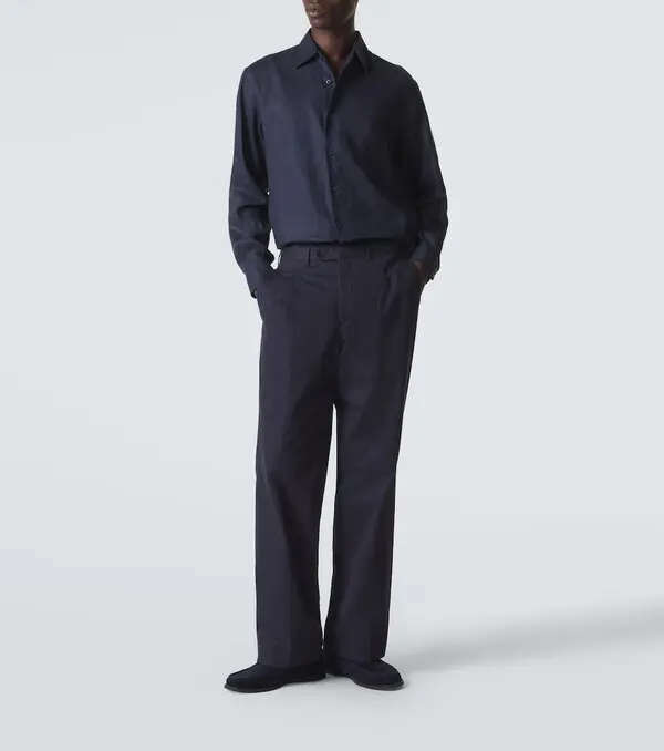 SAMAN AMEL Linen Shirt - Blue