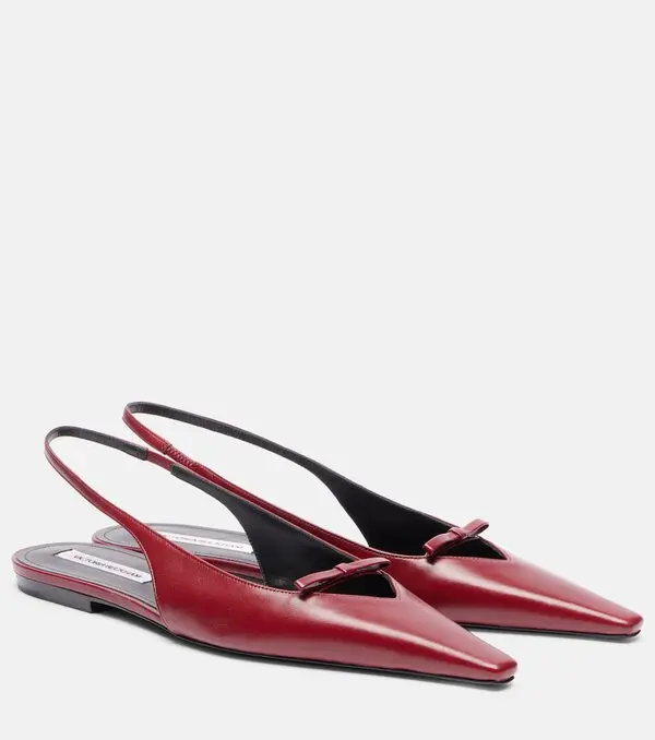 Victoria Beckham Leather Slingback Flats