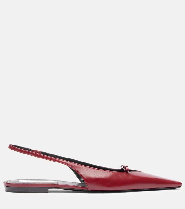 Victoria Beckham Leather Slingback Flats