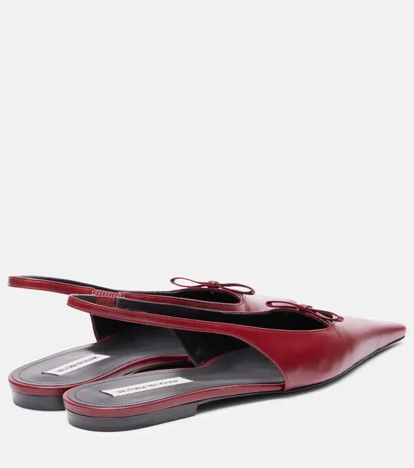 Victoria Beckham Leather Slingback Flats