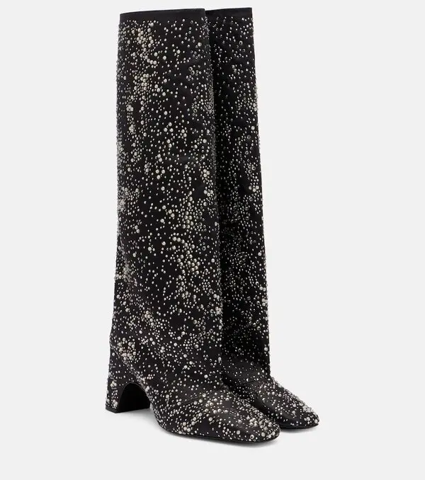 Coperni Embellished Knee-high Boots - Black