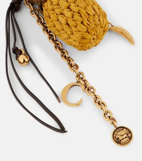 Chloé Raffia-trimmed Bag Charm