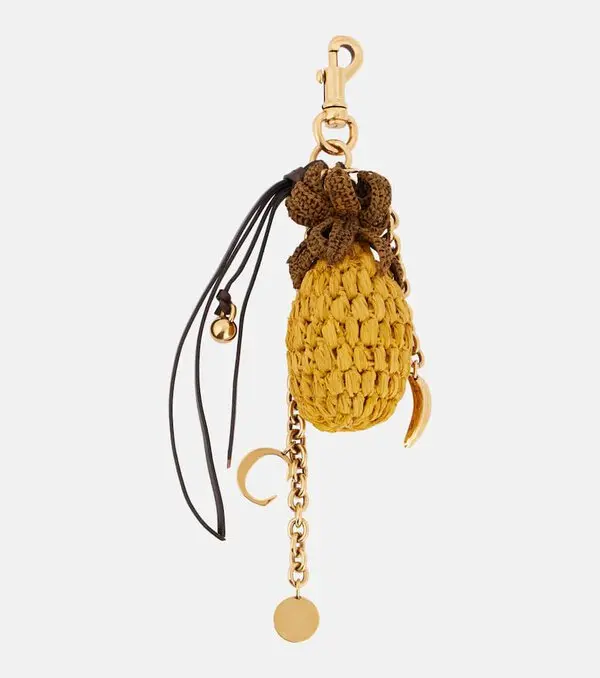 Chloé Raffia-trimmed Bag Charm