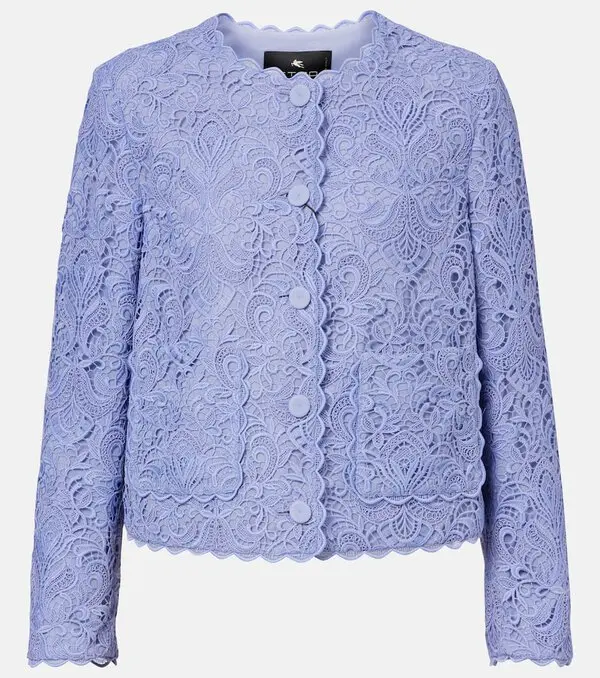 Etro Paisley Lace Jacket - Purple