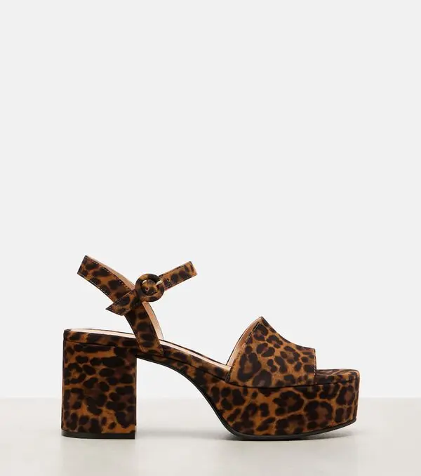GIANVITO ROSSI 35 Leopard-print Platform Sandals