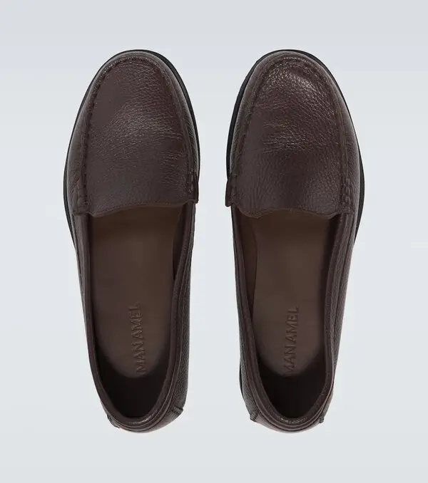 SAMAN AMEL City Leather Loafers - Brown