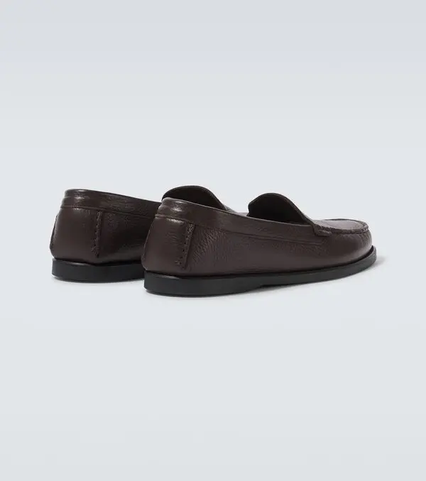 SAMAN AMEL City Leather Loafers - Brown