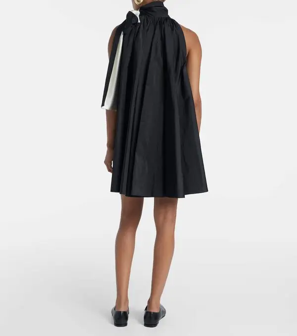 Max Mara Pleated Minidress - Black