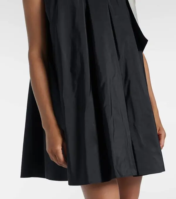 Max Mara Pleated Minidress - Black