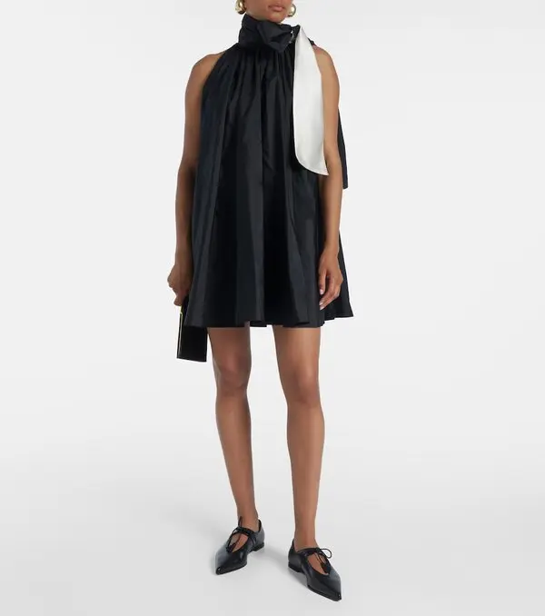 Max Mara Pleated Minidress - Black