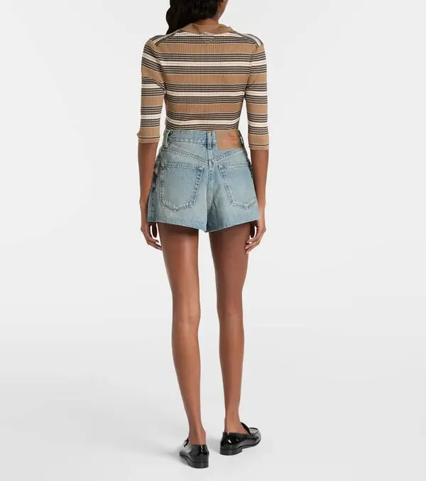 Prada High-rise Denim Shorts