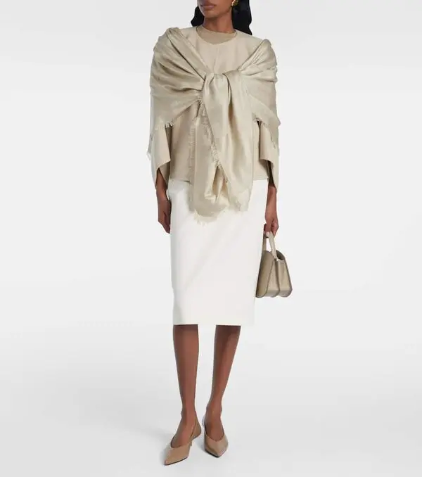Max Mara Silk And Wool Scarf