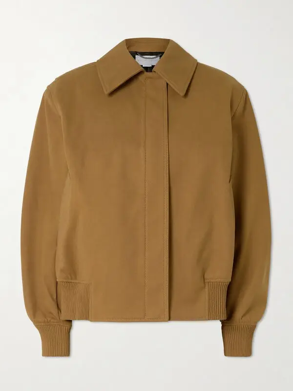 Stella McCartney Oversized Brushed Bomber Jacket - Brown