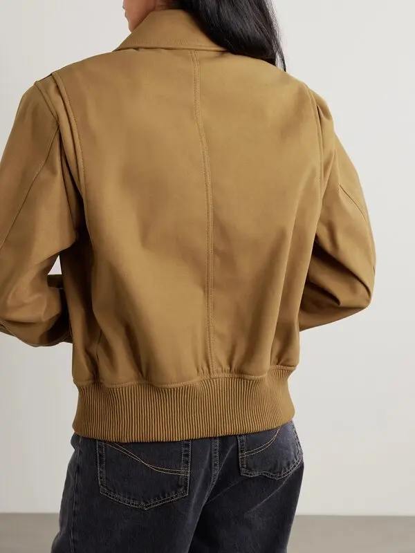 Stella McCartney Oversized Brushed Bomber Jacket - Brown