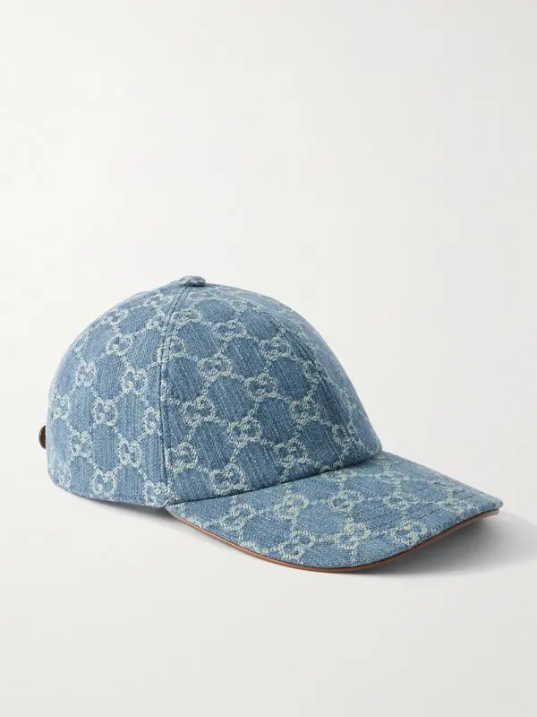 Gucci Horsebit Detailed Denim Baseball Cap - Blue