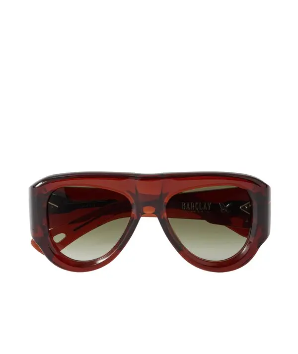 JACQUES MARIE MAGE Barclay Aviator Sunglasses - Brown