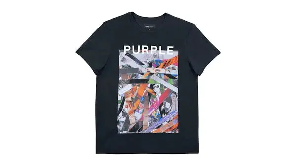 PURPLE BRAND Clean Jersey Short Sleeve Tee Shirt - Black