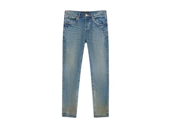 PURPLE BRAND Skinny Cracked Bronze Denim Jeans
