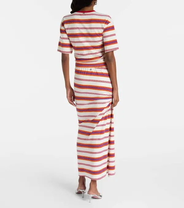 Rabanne Gathe Striped Cotton-blend T-shirt
